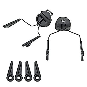 COMBATGEAR ARC Rail Adapters Accessories for Walker Electronic EarMuffs,1Pair Black Mounting Adapter