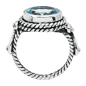 Silpada 'Torrington' Blue Topaz Ring in Sterling Silver, Size 9, Size 9