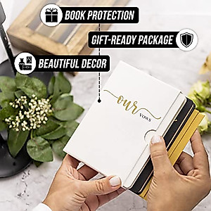 Prazoli Wedding Vow Books for Wedding Day Essentials, Cool Engagement Gifts for Couples, Wedding Registry Items, Supplies & Stuff, Mr and Mrs Gifts for Bride to Be, His and Hers Gifts Journal