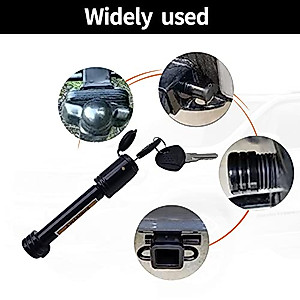 Dewkou Pack-1 Trailer Hitch Lock Kit, Trailer Hitch Locking Pin, Trailer Lock 5/8" Pin Diameter, Fits Most 2" Receivers (Black #3.54In)