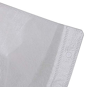 Mxfans White OPP Plastic Double-Sided CD DVD Sleeves with Window & Flap Pack of 500