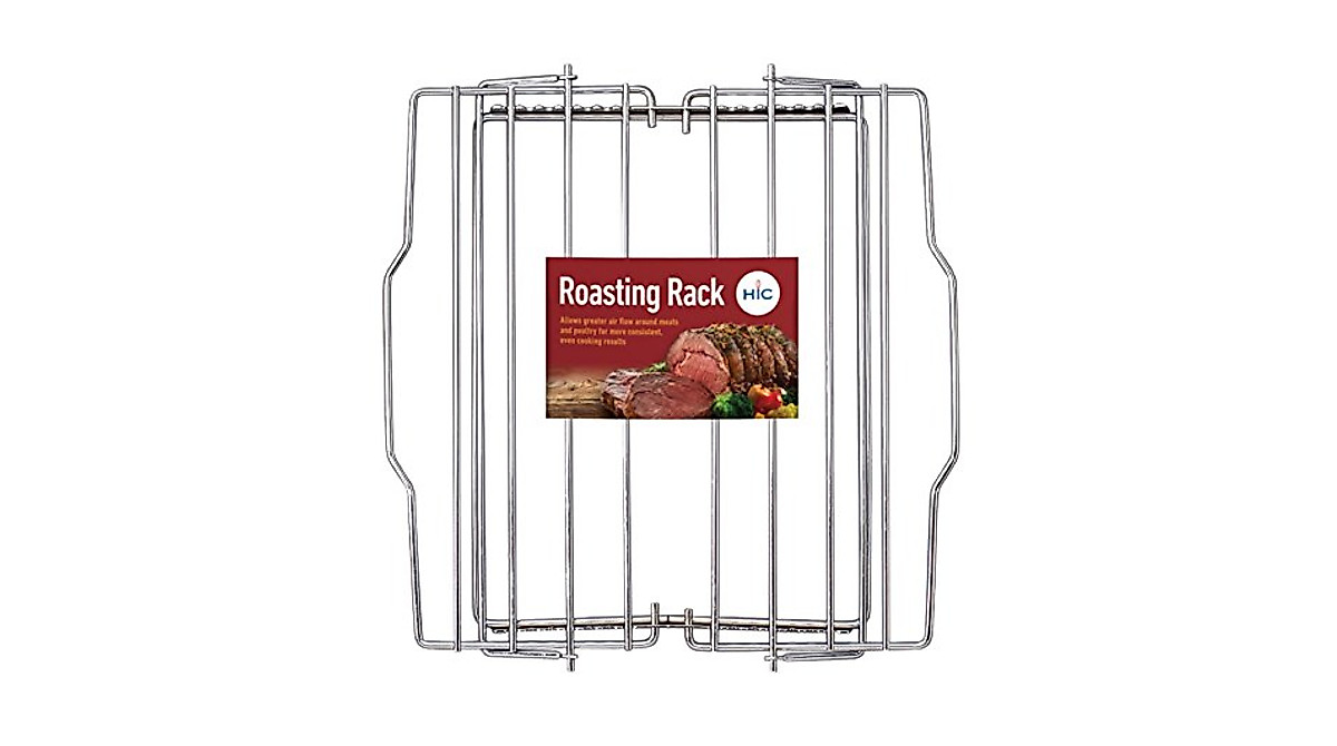 HIC Adjustable Roasting Rack: Bake, Roast & Broil Perfection