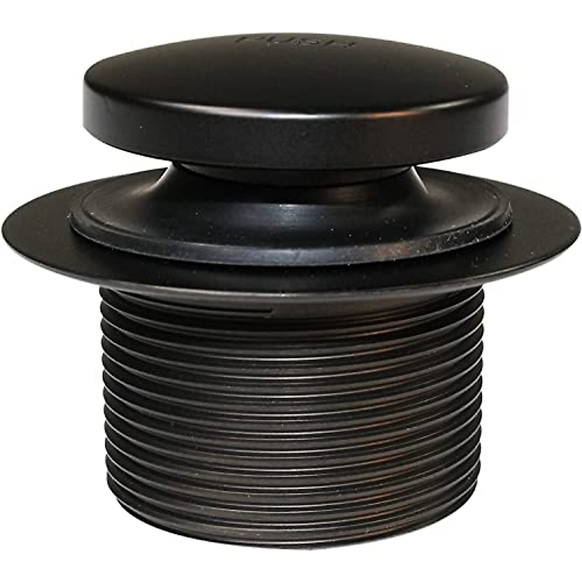 Westbrass Y593144-12-12 14" Black Tubular Bath Waste & Overflow Assembly with Tip-Toe Drain Plug and Two-Hole Faceplate, Oil Rubbed Bronze, 1 Pack