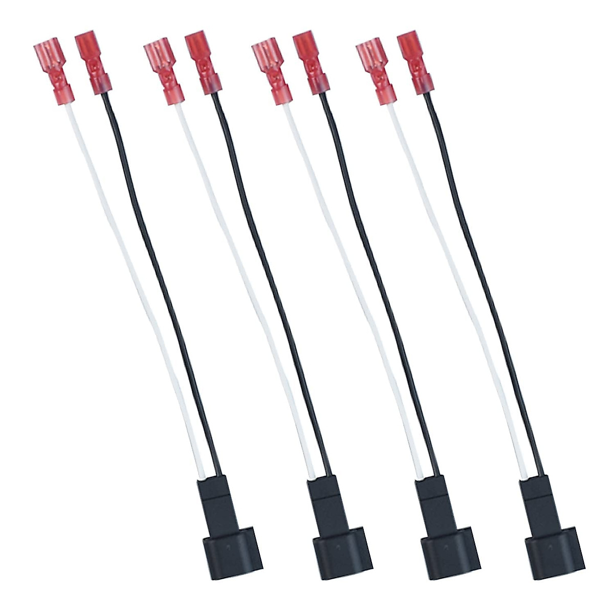 72-5600 Speaker Adapter Wiring Harness Replacement for Select Ford, Chevrolet, GMC, Mazda Lincoln, Mercury Car Front Rear Door Speaker Wire Harness（4Pcs)