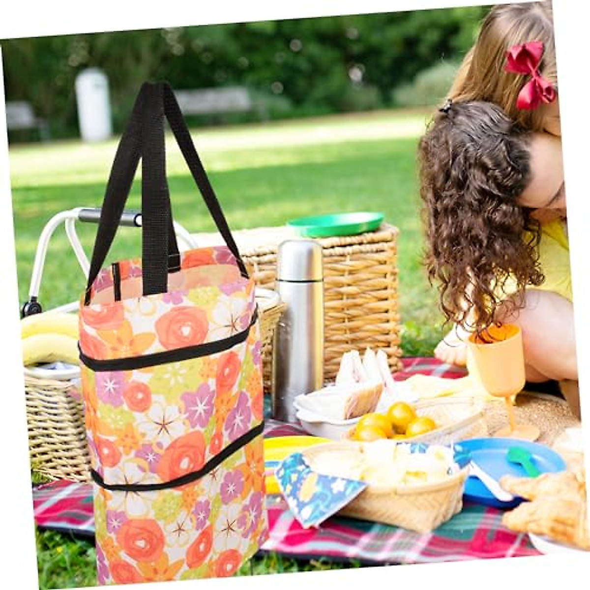 EXQUIMEUBLE Shopping Bag with Wheels Grocery Bag with Wheels Grocery Cart Cloth Pouch Shopping Bags for Groceries Collapsible Dolly Large Capacity Grocery Bag Outdoor Lining Oxford Cloth