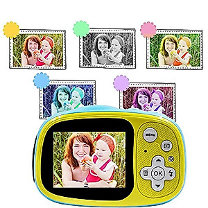 LKYBOA Child Waterproof Camera for Children 3 Meters Waterproof Multi-Function Display Children's Camera HD IPS Display