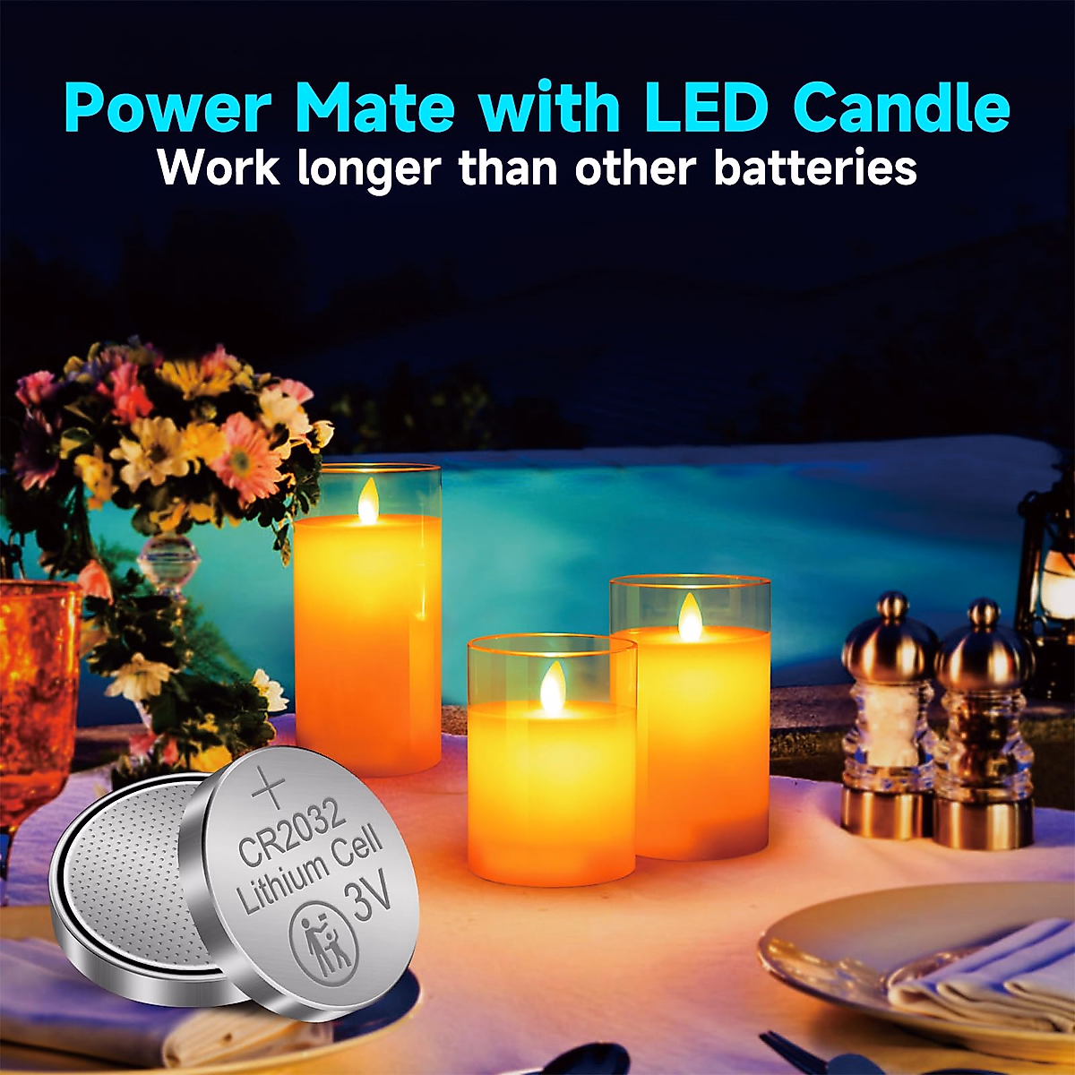 CR2032 3 Volt 230 mAh Lithium Coin Cell Battery 100 Pack