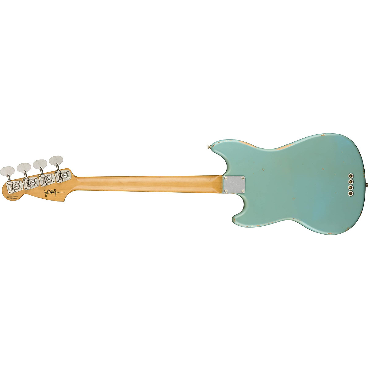 Fender JMJ Road Worn Mustang Bass, Faded Daphne Blue, Rosewood Fingerboard