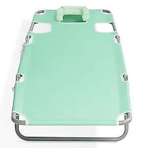 Ostrich Chaise Lounge Beach Chair for Adults with Face Hole - Versatile, Folding Lounger for Outside Pool, Sunbathing and Reading on Stomach - Deluxe, Foldable Laying Out Chair for Tanning