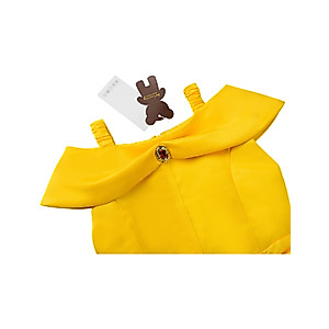 knemmy Princess Costume Dresses for Girls Costumes Halloween Cosplay Birthday Outfit Yellow