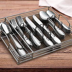 Hampton Forge Lincoln 46 Piece Set with Caddy, 5.80 LB, Metallic