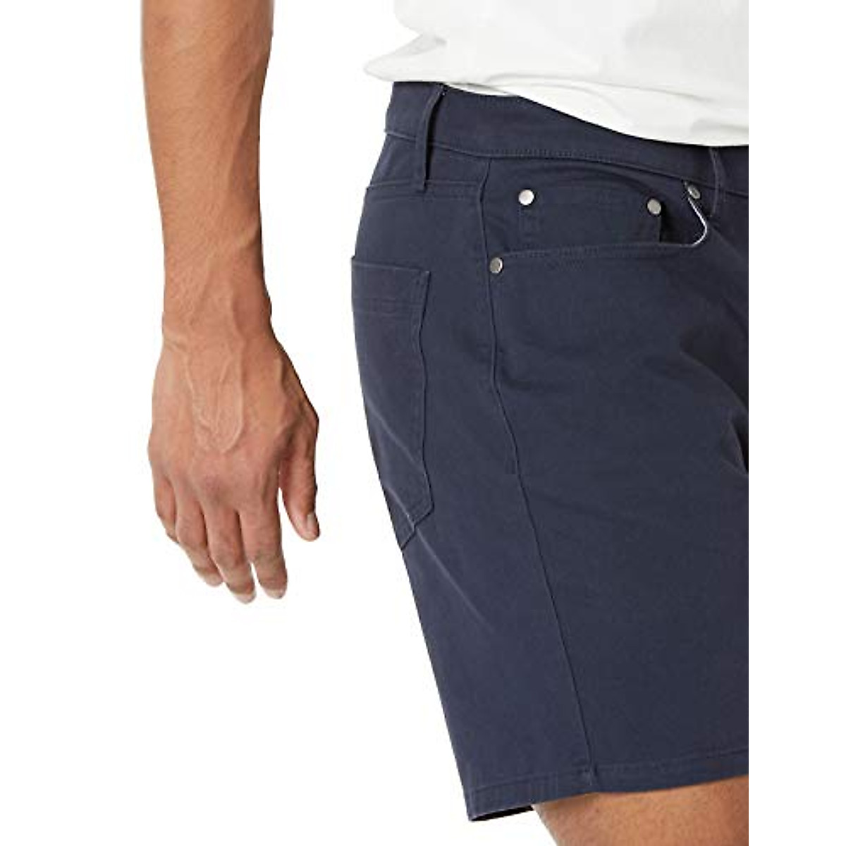 Amazon Essentials Men's Slim-Fit 9" Inseam Stretch 5-Pocket Short, Midnight Blue, 33