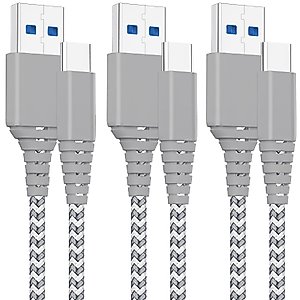 USB A to USB Type C Charger Cable 10FT 3Pack,Long Fast Charging Cord for Samsung S21 FE 5G/S20 Plus A54 A53 A23 A12 A13 A14,Galaxy Tab A7 10.4"/A7 Lite 8.7"/A8 10.5"/S8/S7/S6,Tab A 10.1" 2019/8.0 2017