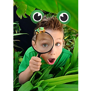 Yilistore Green Frog Ear Headband, Frog Eyes Headband Jungle Safari Headbands,Cartoon Animal Ears Headpiece for Halloween,Christmas