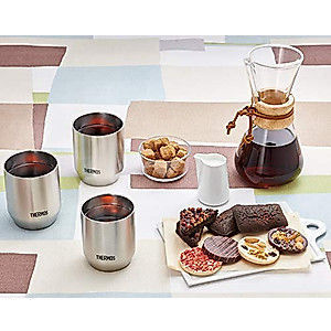 Thermos JDH-360P S Vacuum Insulated Cup, 12.2 fl oz (360 ml), Stainless Steel, Set of 2