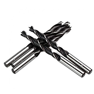 CLAHJQX 5pcs Brad Point Wood Drill Bit Three Point Woodworking Drill 6/7/8/9/10mm Wood Drill Bit Set