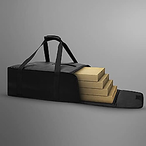 Dodin Delivery Pizza Delivery Bag - 21.5x19.75x7.75 inches - Commercial Grade Nylon Interior & Exterior - Heavy-Duty and Insulated - Tailor Made For Pizza Delivery - Large - Black