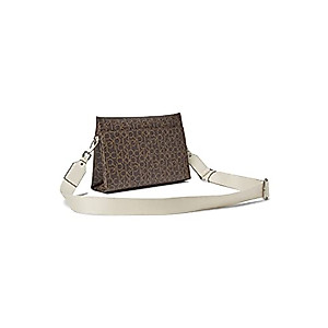 Calvin Klein Lola Signature Crossbody Brown/Khaki/White PROCESSING PROCESSING