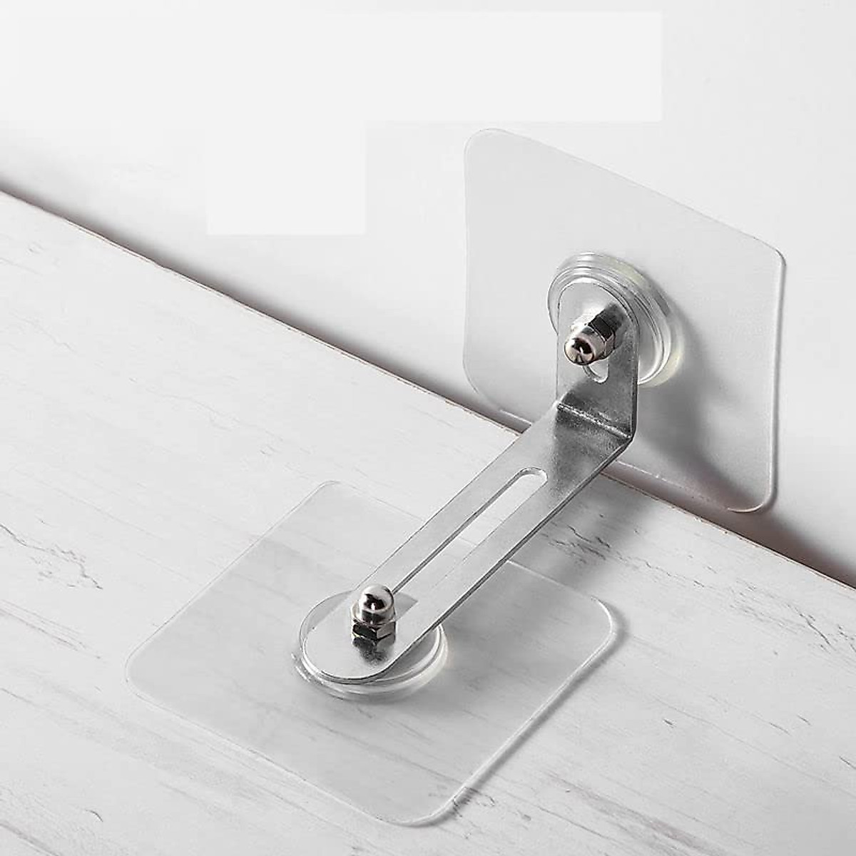 Yaokaim Anti Tip Furniture Wall Anchors No Drill (10 Packs), for Baby Proofing, Keep Baby Pet Safety from Falling Furniture, Removable, No Drilling