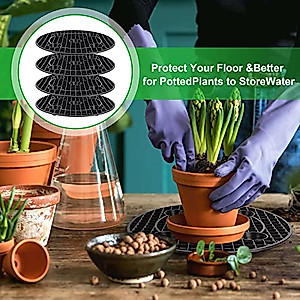 LISHINE 12 Pieces 12 Inch Plant Riser for Pots Indoor, Heavy Duty Plant Stands, Plant Level Pot Elevator for Indoor Outdoor Garden Flower, Patio & Deck Floor Protector