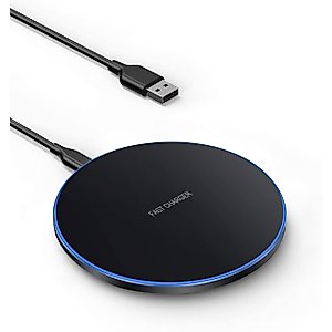 20W Wireless Charger Pad,Fast Wireless Charging Compatible with iPhone 15/15 Pro/14 Pro Max/14/13/12/11/SE/X/XR/AirPods,15W Phone Induction Charge Station for Samsung,Pixel,Xperia,LG G8(No Plug)