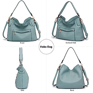 Large Crossbody Bags Ladies Shoulder Handbags Purse and Wallet Set for Women Totes Hobo Purses SkyBlue