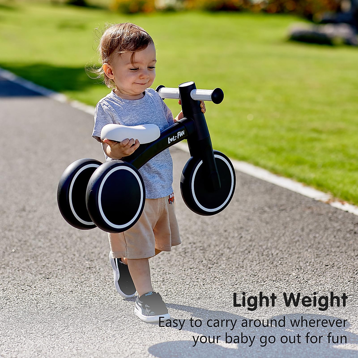 LOL-FUN Baby Balance Bike 1 Year Old Boy Birthday Gift, Baby Girls and Boys Toys for 1 Year Old, Baby First Bike One Year Old