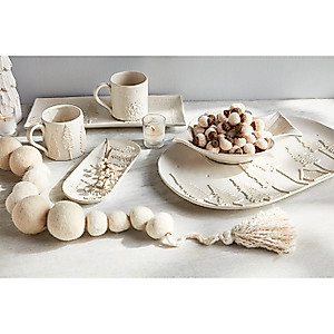 Mud Pie, White, Pom Tassel Garland, 60"