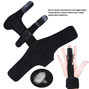 FILFEEL Finger Splint, Adjustable Aluminium Index Middle Finger Splint Hand Support Recovery Brace & Injury Tools