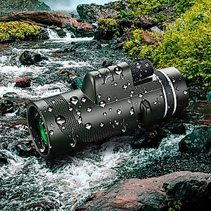 80x100 HD Monocular for Adults High Powered with Smartphone Adapter & Tripod, Monocular-Telescope with BAK4 Prism for Bird Watching, Hunting, Hiking, Outdoor Camping, Travel, Wildlife