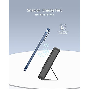 iCharge® Magnetic Wireless Power Bank - Mag-Safe Battery Portable Charger & USB-C 22.5W with Foldable Stand Compatible with iPhone 14/13/12/Pro/Pro Max/Mini Battery Pack, 10,000mAh Fast Charging