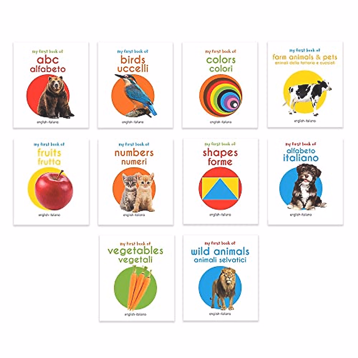 My First English-Italiano Learning Library (la mia prima biblioteca delle parole Inglese-Italiano): Boxset of 10 English - Italian Board Books (English and Italian Edition)