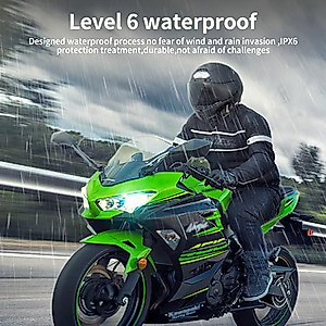 Good Rider Motorcycle Bluetooth Headset LX3 Motorcycle Helmet Bluetooth Intercom for 2 Riders 800M with CVC Noise Reduction Stereo Music IPX6 Waterproof Full Face Helmet (1 Piece)