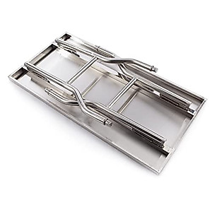 TECSPACE Stainless Steel Worktable Workstation, 48 x 24 Inch Folding Prep & Work Table, Heavy-Duty Folding Table with 661 lbs Load, Silver Kitchen Work Table for Commercial Home Use