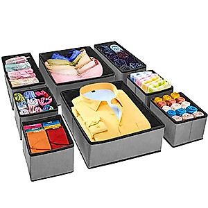 8pcs Drawer Storage Organizer Versatile Sturdy Storage Box for Socks Underwear Bra