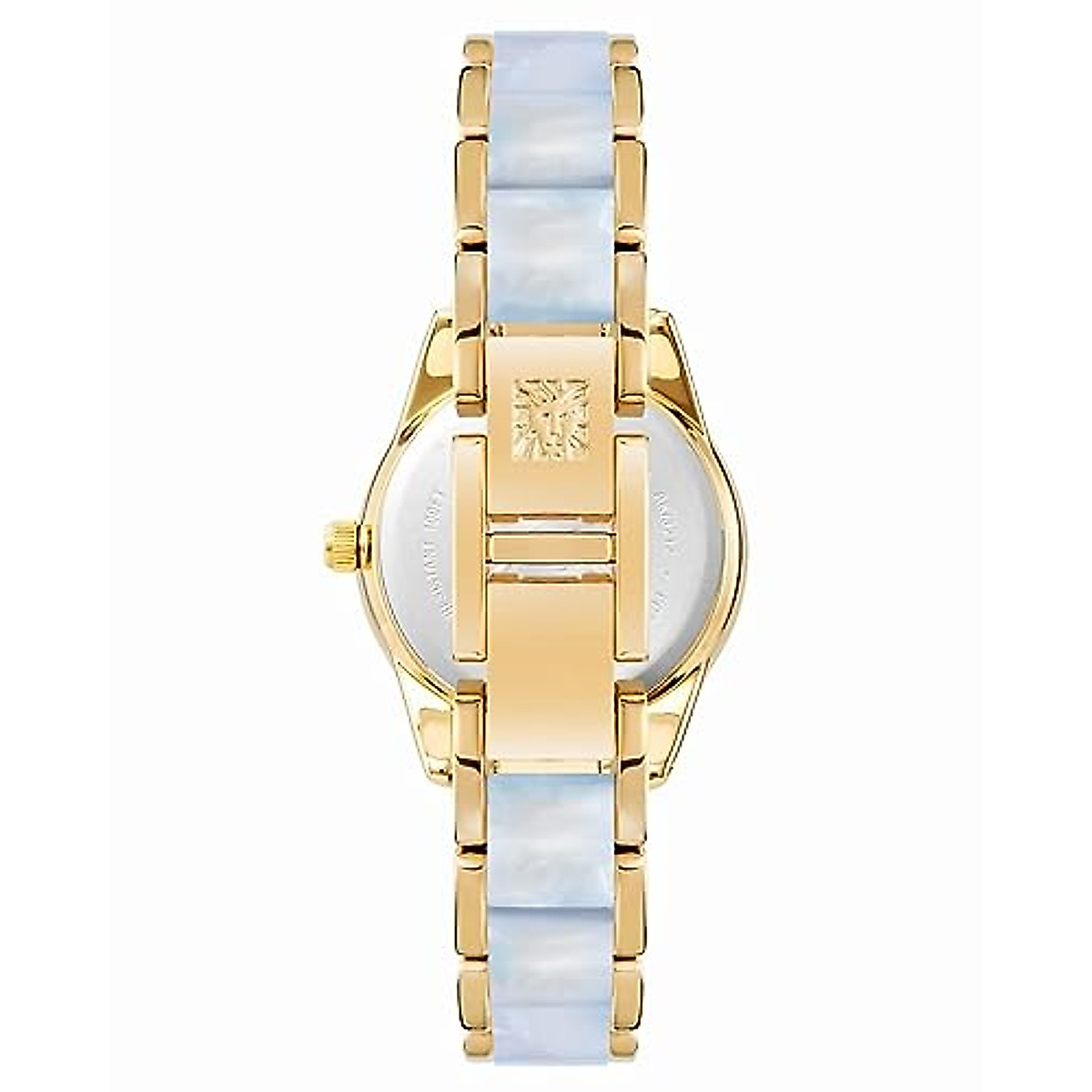 Anne Klein Women's Japanese Quartz Dress Watch with Plastic Strap, Blue, 12 (Model: AK/3212LBGB)