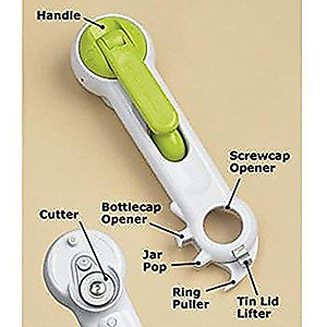 Multifunctional 6 in 1 One Touch Can Jar Bottle Opener Kitchen Tool by TJSpecia