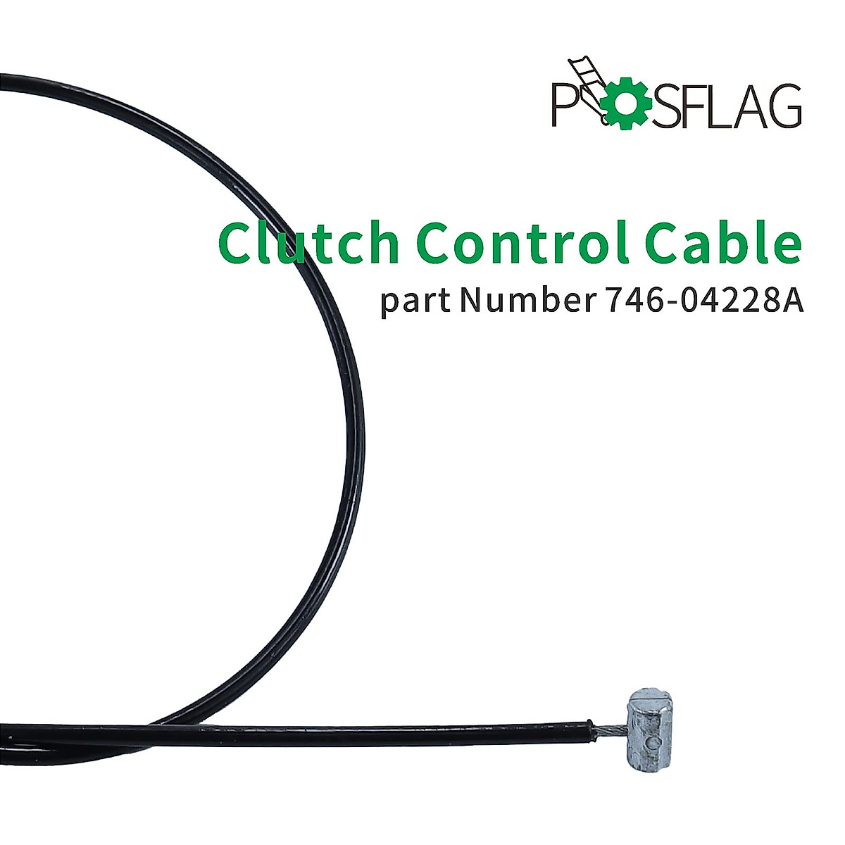 POSFLAG 746-04228 Speed Selector Cable Replaces MTD 746-04228A Speed Cable, MTD 746 04228A, MTD 74604228A, 746-04228, 746 04228, 74604228, 74604228A for MTD Troy-Bilt Craftsman Snowblowers