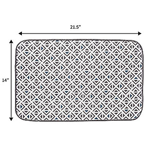 Kitchen Basics XL Microfiber Pet Bowl Feeding Mat, Anti-Skid and Absorbent, 14 Inch x 21.5 Inch