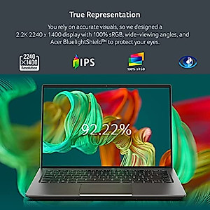 Acer Swift X SFX14-51G-71Y1 Creator Laptop | 14" 2240 x 1400 100% sRGB | 12th Gen Intel i7-1260P | NVIDIA RTX 3050 Laptop GPU | 16GB LPDDR5 | 512GB NVMe SSD | Wi-Fi 6E | Backlit Keyboard | Windows 11