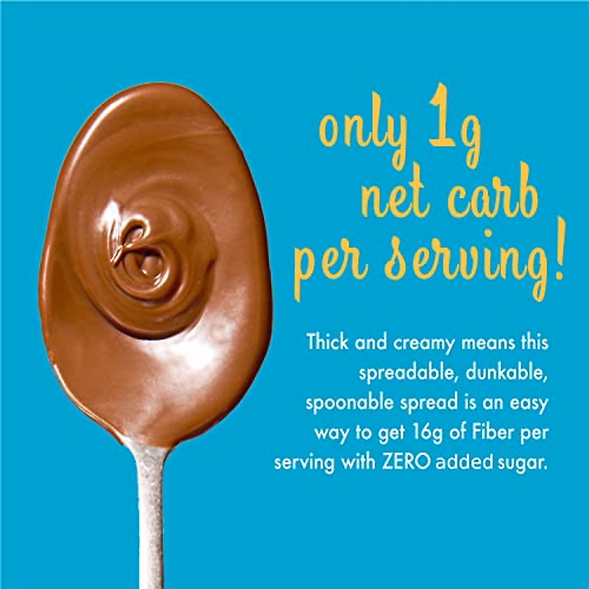 ChocZero Milk Chocolate Hazelnut Spread - Keto Friendly, No Sugar Added, Best Low Carb Dessert, Perfect Topping for Almond Flour Pancakes, Naturally Sweetened with Monk Fruit (1 jar, 12 oz)