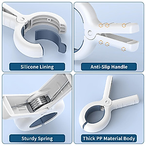 Senbowe 12 Pack Beach Towel Clips,Pool Chair Clips,Heavy Duty Plastic Clothes Pins,Quilt Drying Clips,Windproof Clothes Clips,Keep Your Towel,Clothes,Blankets to Dry on Clothesline and Hanging Rack