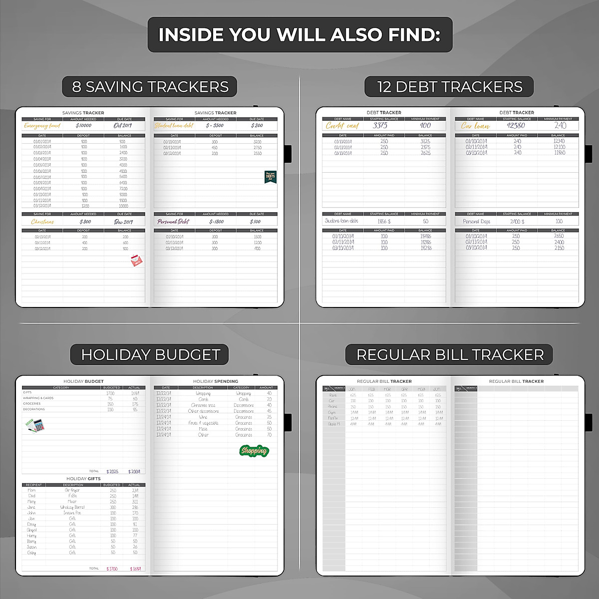 Clever Fox Budget Planner - Undated - Expense Tracker Notebook. Monthly Budgeting Journal, Finance Planner & Accounts Book to Take Control of Your Money. Start Anytime. A5 Size Black Hardcover