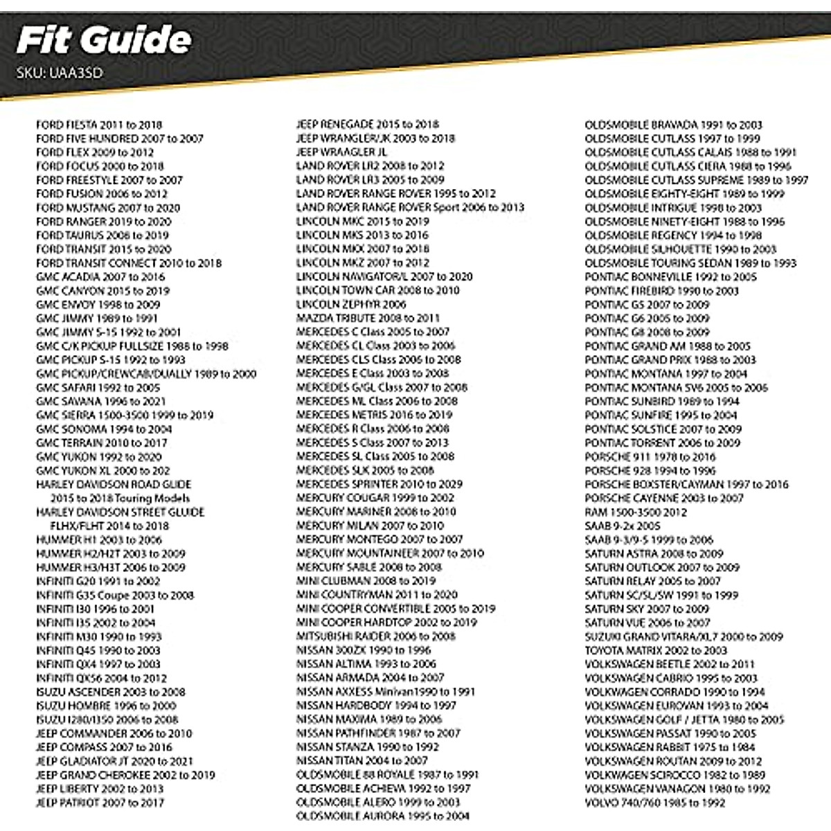 SCOSCHE Multi-Vehicle All-In-One Antenna Adapter UAA3