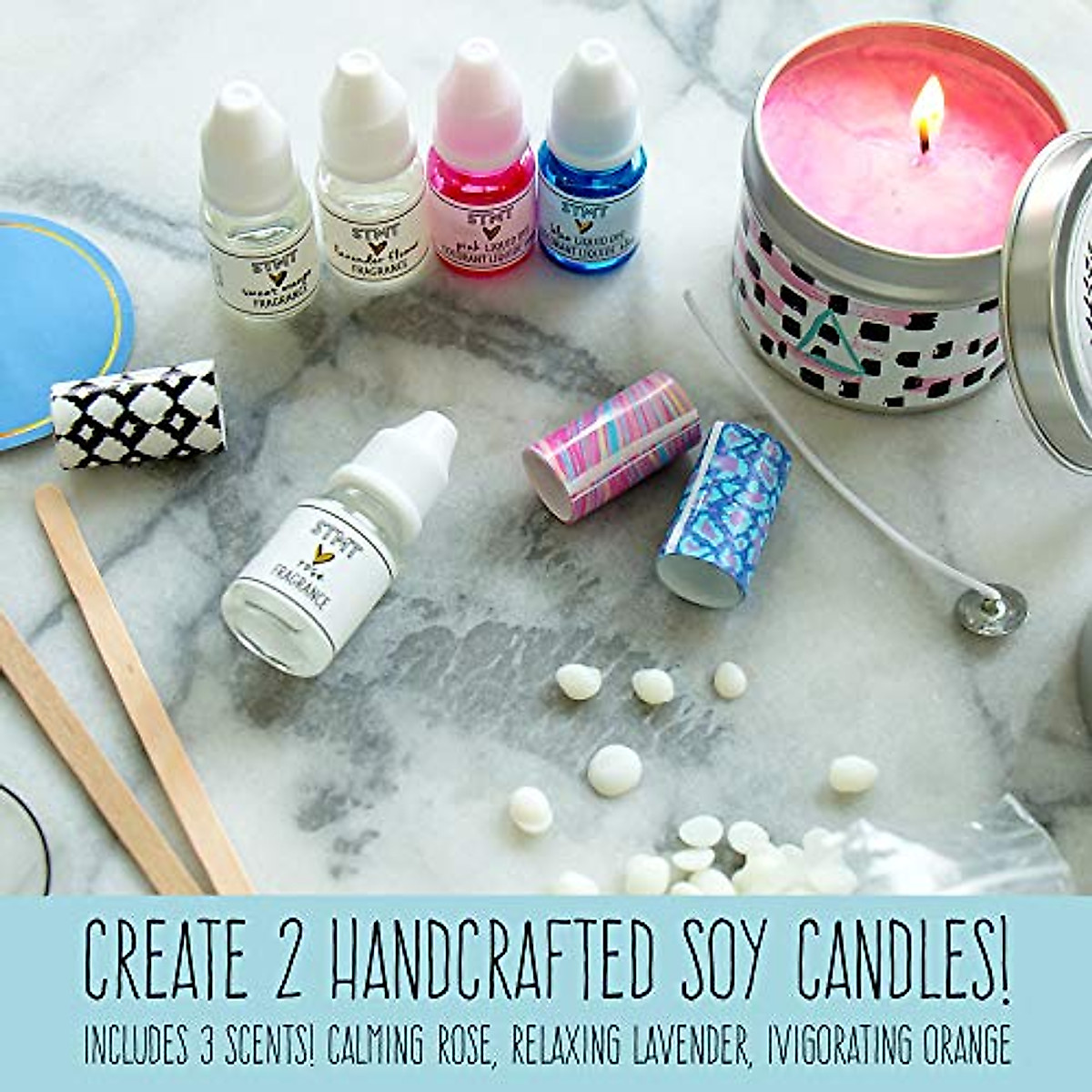 STMT D.I.Y. Custom Candles, Candle Maker Kit, DIY Candle Making Set, Make Your Own Candle Starter Kit for Kids, Ages 8+