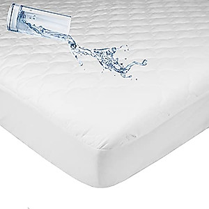 TL Care Ultra Soft Microfiber Waterproof Fitted Portable/Mini-Crib Mattress Protector, Quilted Mattress Pad Cover, White, 38"x24"x5"