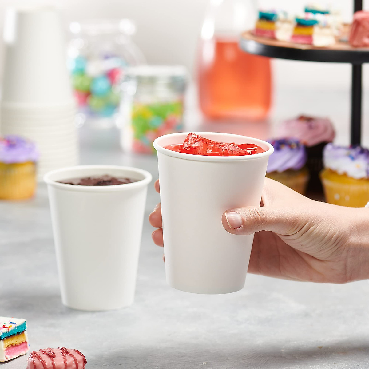 [300 Count - 12 oz.] White Paper Hot Coffee Cups