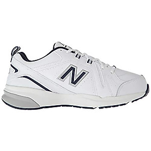 New Balance Men's 608 V5 Casual Comfort Cross Trainer, White/Navy, 10.5