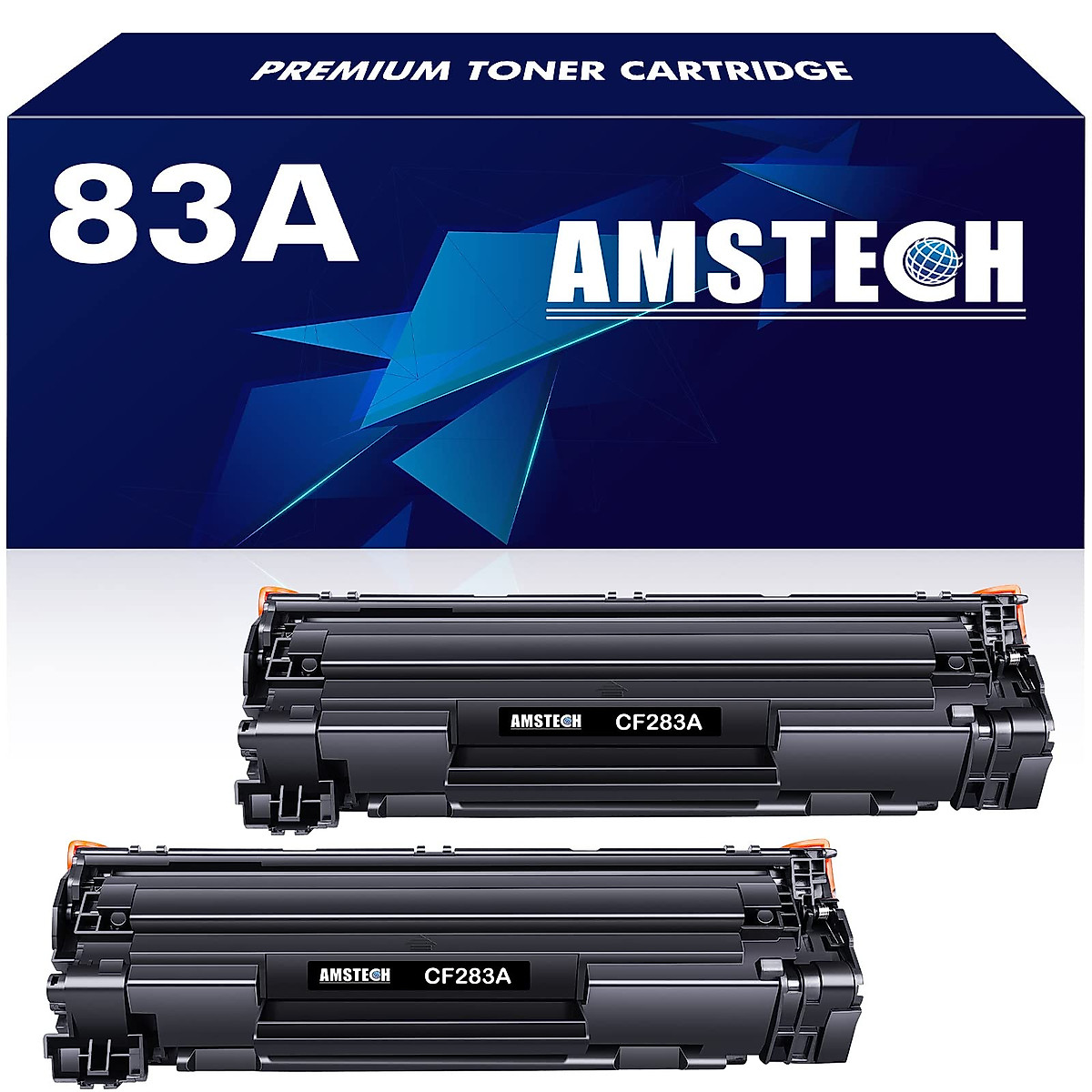 83A CF283A 2-Pack Toner Cartridge Replacement for HP 83A CF283A 83X CF283X Toner Cartridge for HP Pro MFP M125nw M201dw M225dw M255dn M201n M125a M127fw M127fn Printer Toner Black