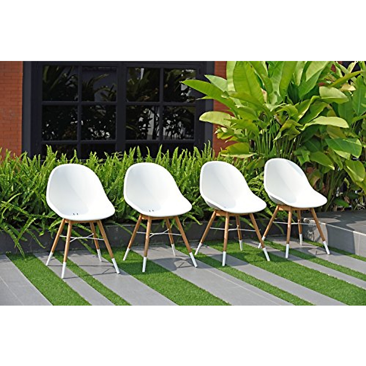 Brampton 9 Piece Outdoor Eucalyptus Extendable Dining Set | Perfect for Patio | with Teak Finish